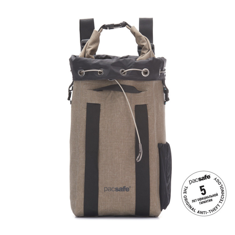 Рюкзак-антивор Pacsafe Dry 15L Portable Safe Sand купить недорого в ...